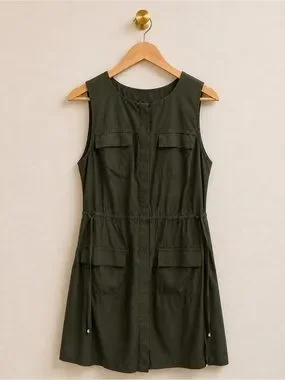 Ann Taylor | Dresses | Ann Taylor Dark Olive Green Utility Dress Size ...